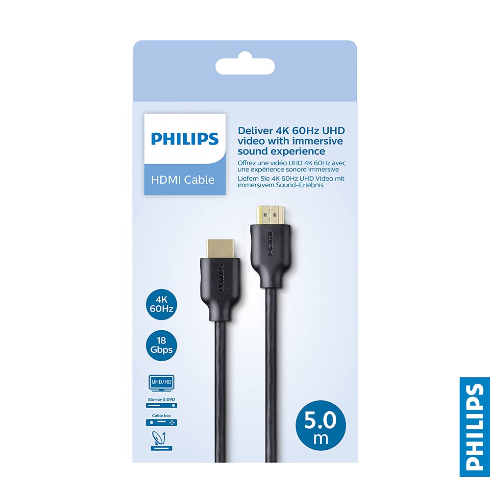 PHILIPS HDMI CABLE SWV5551/40 18GBPS 4K 5MTR – Divnda eStore